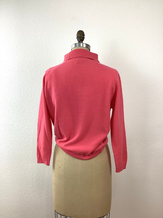 Vintage 1950s BARBIE PINK Pin Up Bombshell Sweater - Gem