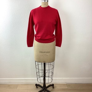 Vintage 1950s CHERRY RED Pin up Bombshell Pullover Sweater - Etsy