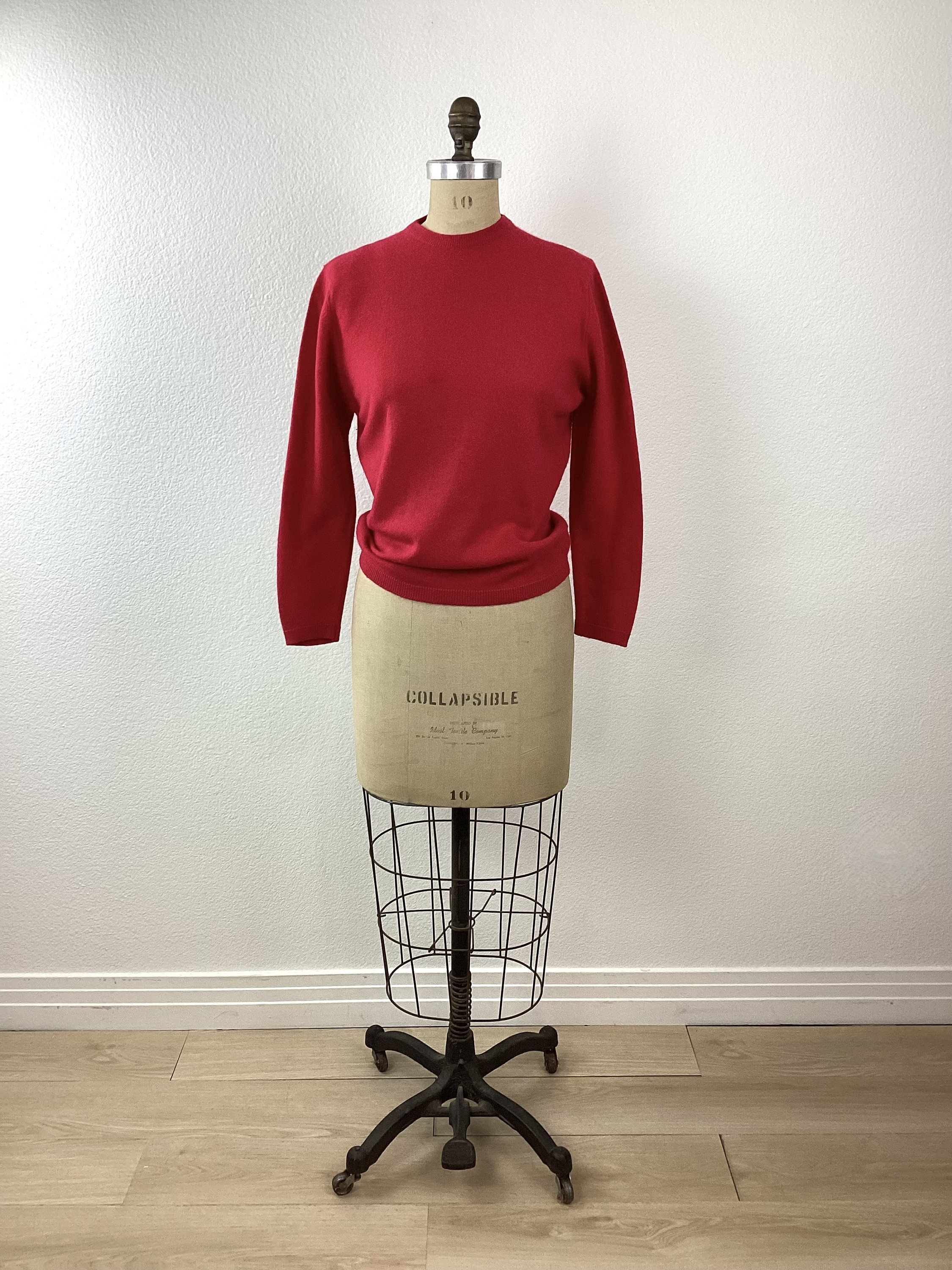 Vintage 1950s CHERRY RED Pin up Bombshell Pullover Sweater - Etsy
