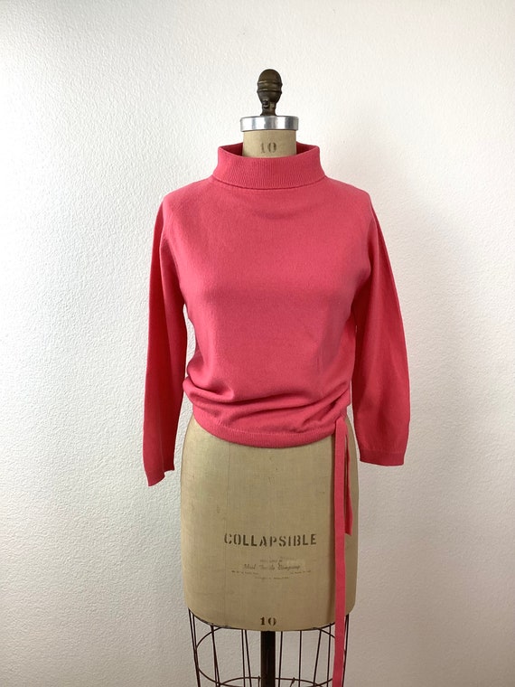 Vintage 1950s BARBIE PINK Pin Up Bombshell Sweater - Gem