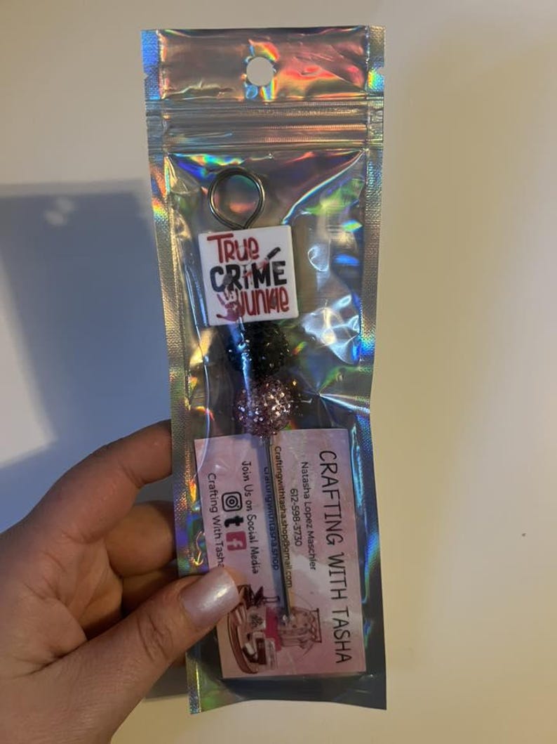 True Crime Junkie Crafter Pokey Pen – Glitter Beaded Weeding Tool for ...
