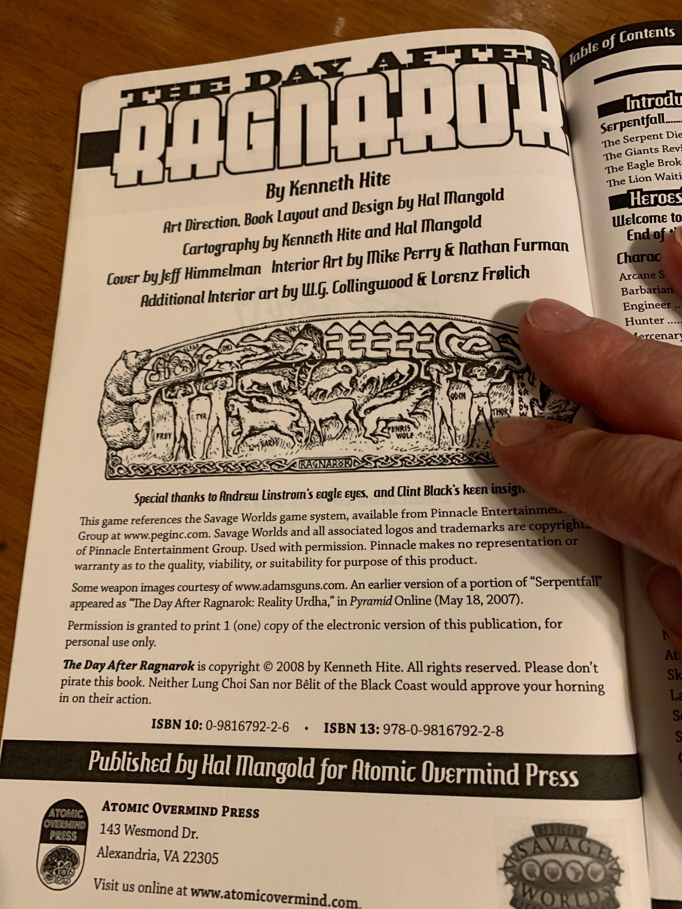The Day After Ragnarok Savage Worlds RPG book Kenneth Hite | Etsy