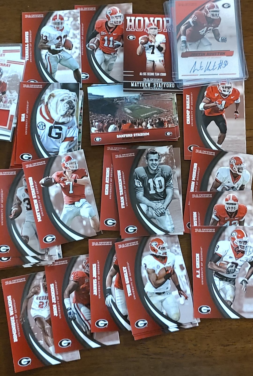 Georgia Bulldogs Panini 49 Card Complete Set UGA + Bonus Autograph Card ...