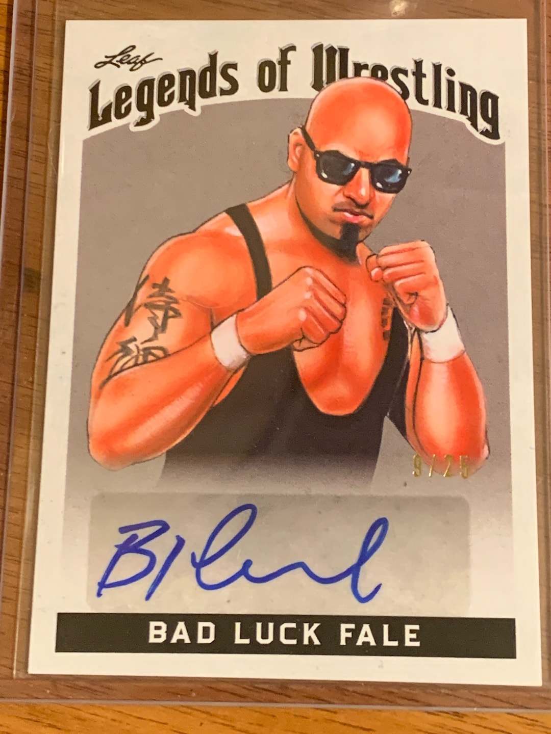 Bad Luck Fale Wrestling Certified Autographed Card Leaf Legends of ...