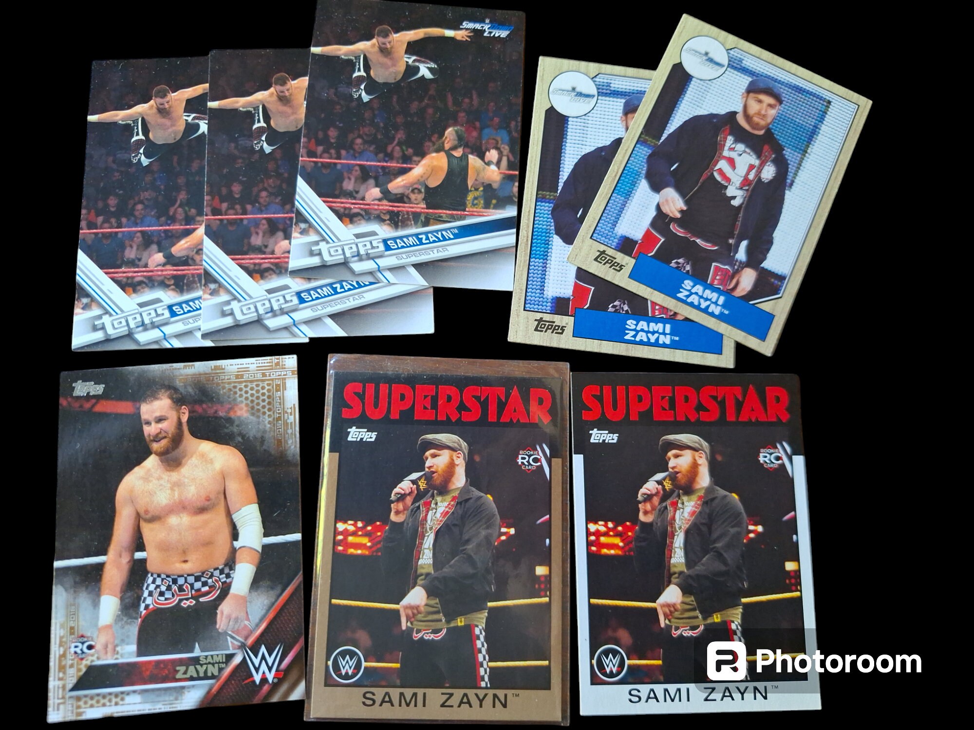 WWE Sami Zayn 8x Card Lot 2016 Topps Heritage RC 68 Bronze Parallel ...