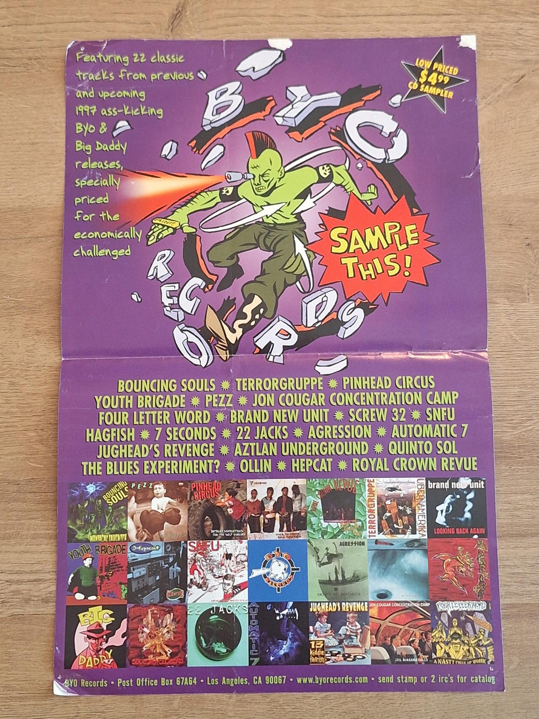 Rare Original 1997 Vintage BYO Records Sample This 11x17 Promo Poster ...