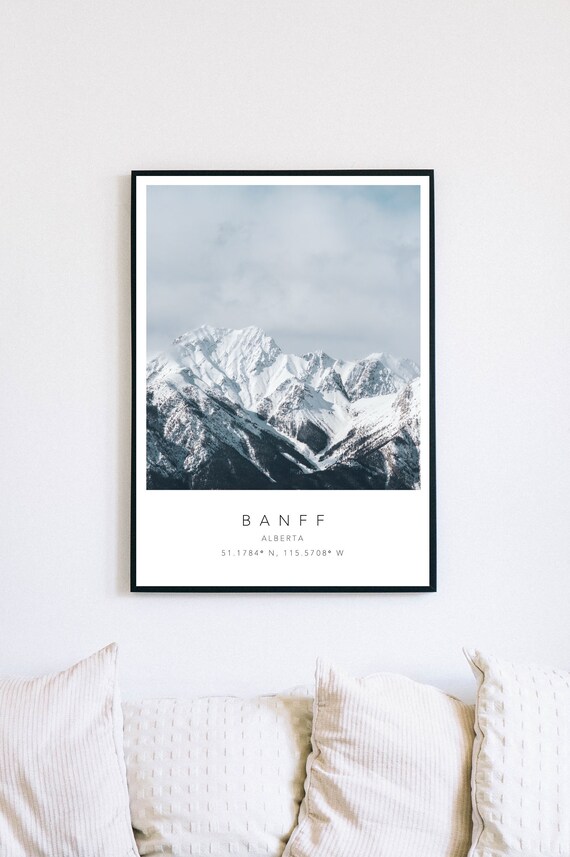 Banff Digital Print Typography Printable Wall Art Rocky | Etsy
