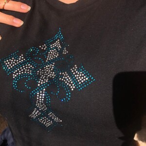 Y2K Rhinestone Cyber Cross Top - Etsy