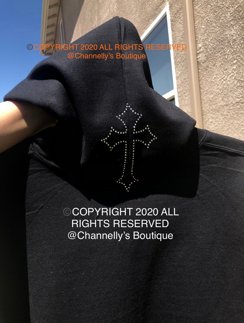 Cyber Cross Y2K Gothic Rhinestone Hoodie - Etsy