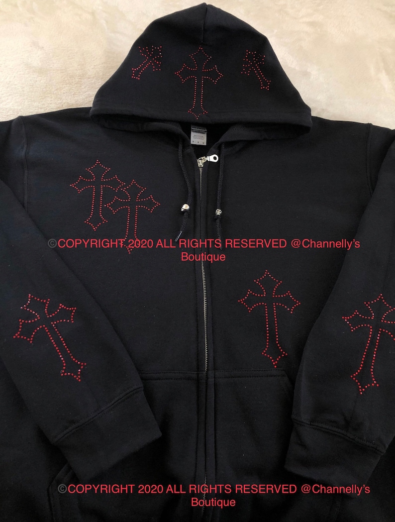 Cyber Cross Y2K Gothic Rhinestone Hoodie Vol.2 Navy Blue - Etsy