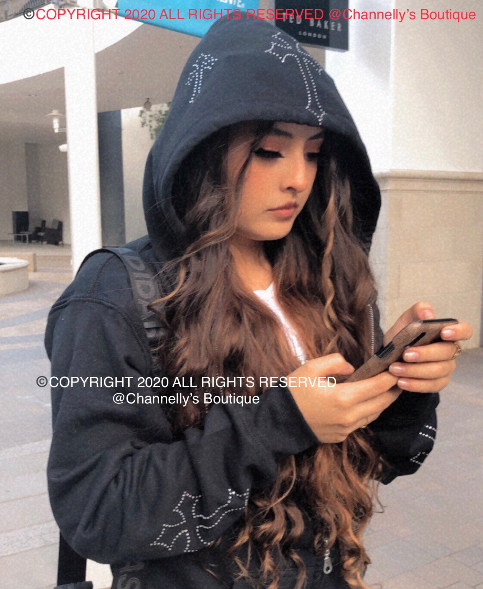 Cyber Cross Y2K Gothic Rhinestone Hoodie Vol.2 Navy Blue - Etsy