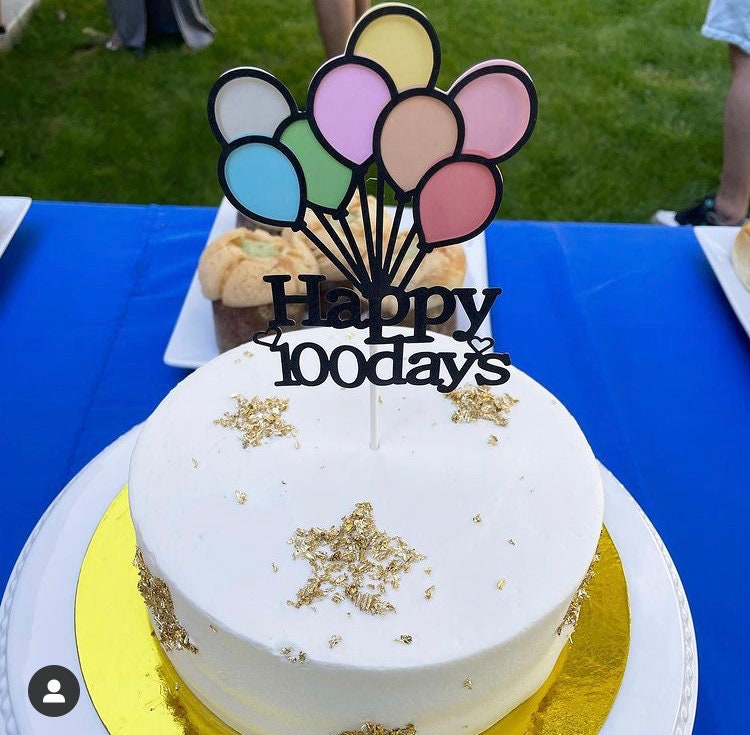 100 Days Cake Topper, Baby Cake Topper, 1st Birthday Cake Topper, First ...