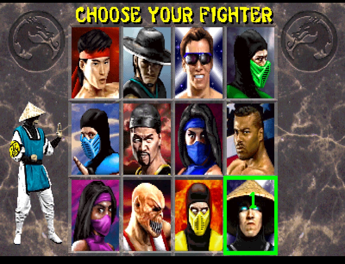 Retro Mortal Kombat II Arcade Character Select Screen Posters (12 5x7 ...