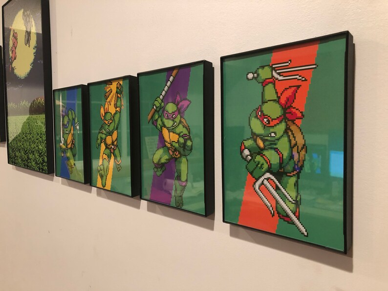 Turtles in Time Arcade Character Select Portrait Posters - Etsy