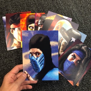 Retro Mortal Kombat II Arcade Character Select Screen Posters (12 5x7 ...