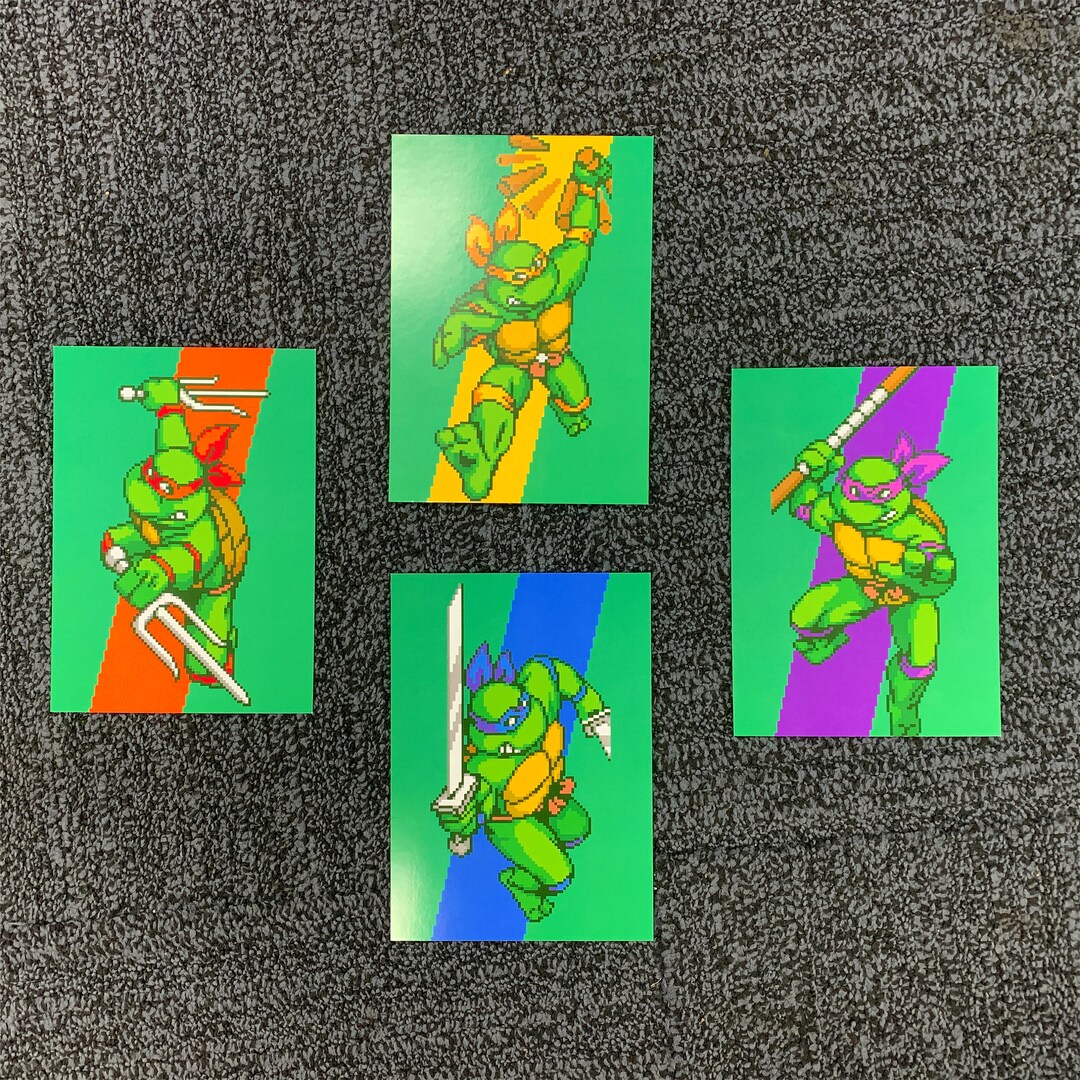 Turtles in Time Arcade Character Select Portrait Posters - Etsy