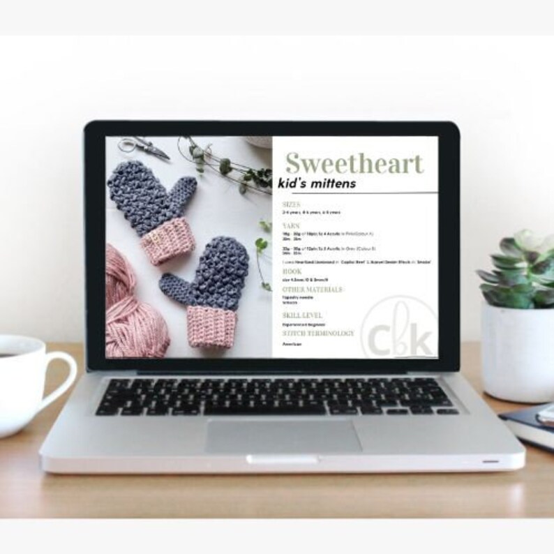 DIGITAL PATTERN / Instant Download / Crochet Mittens / Kids Mitten ...