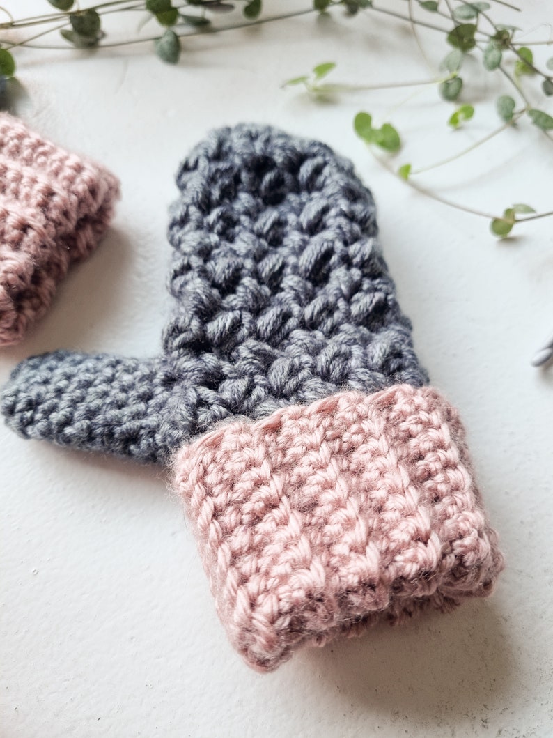 DIGITAL PATTERN / Instant Download / Crochet Mittens / Kids Mitten ...