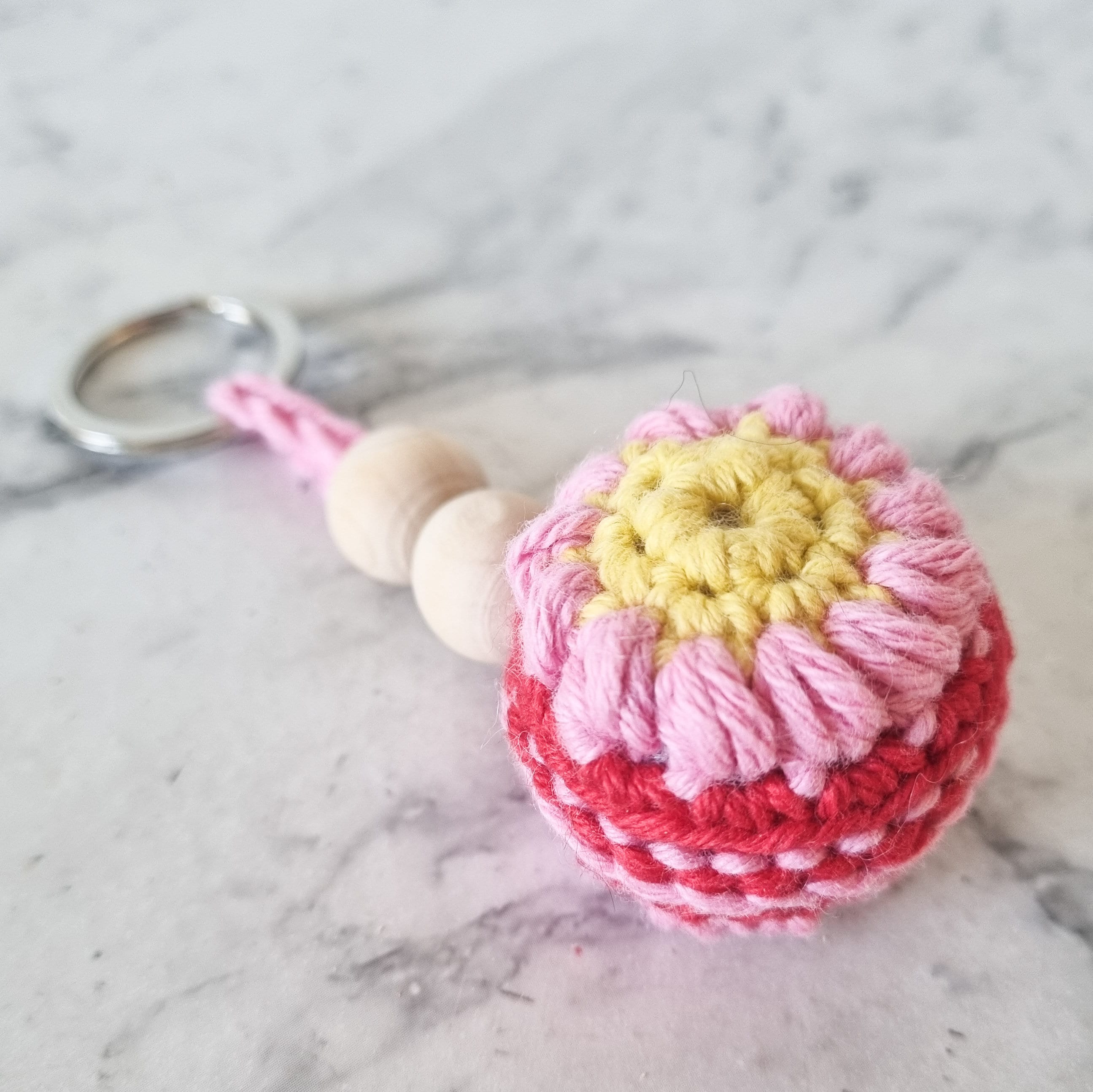 Instant Download / Digital PATTERN / Crochet Keyring / Flower - Etsy