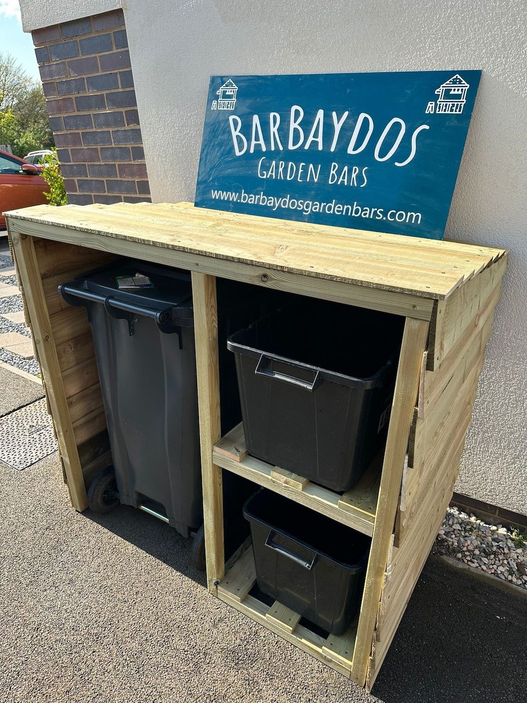 Wheelie Bin Storage 1 Bin and 2 Box FREE Mainland UK Delivery We Do ...