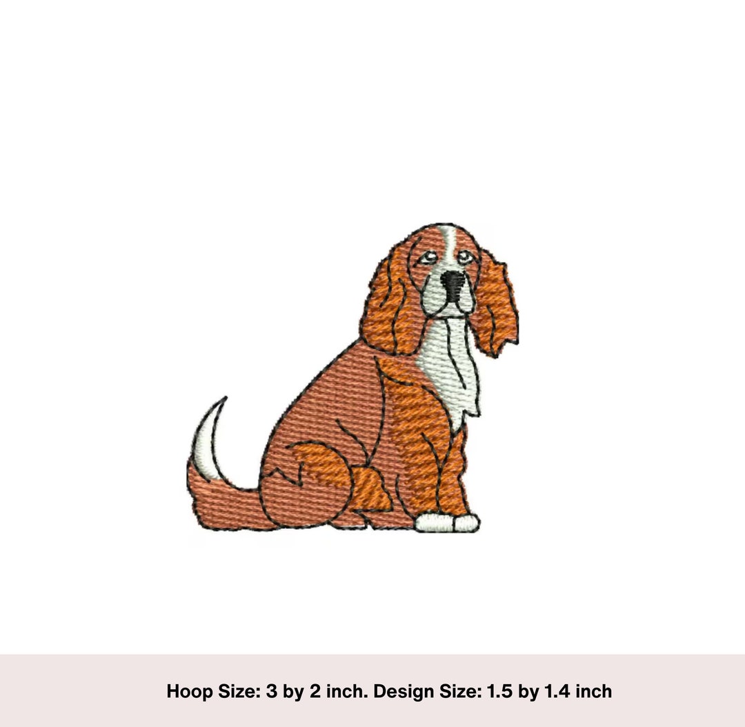 Cocker Spaniel Dog Embroidery Design Dog Lovers Embroidery Design ...
