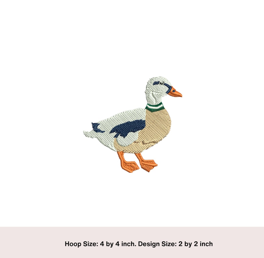 Embroidered Duck Design: Bird Filled Pattern (digital Download) - Etsy UK