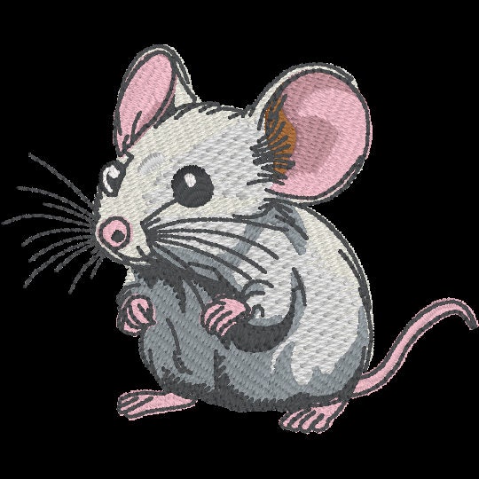 Adorable Mouse Embroidery Design: 4x4 Hoop (digital Download) - Etsy
