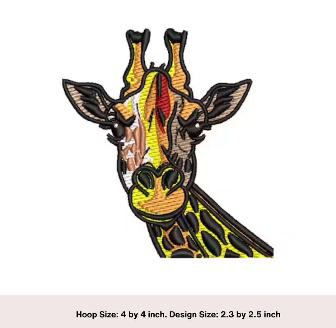 Giraffe Head Embroidery Design: Animal Embroidery (digital Download) - Etsy
