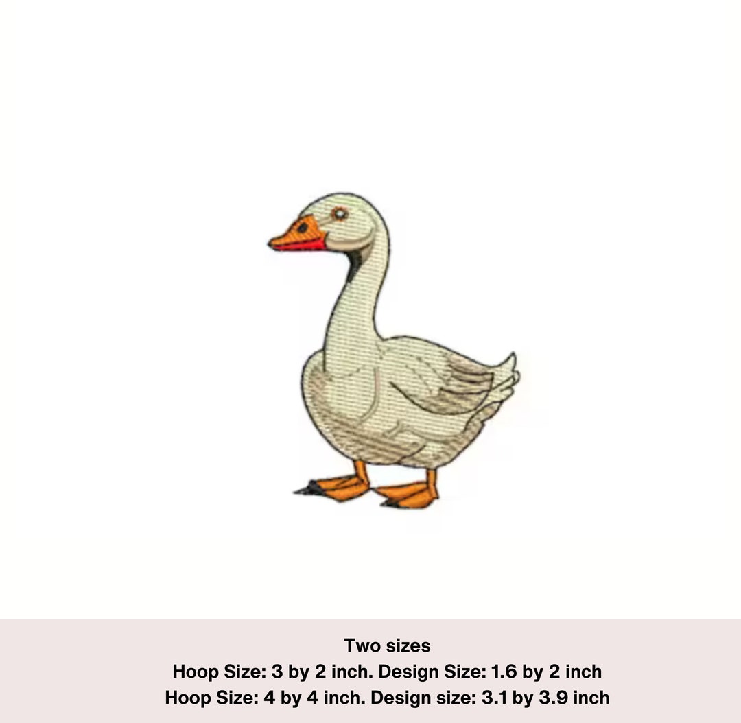 Goose Embroidered Design. Digital Download Machine Embroidery Design ...