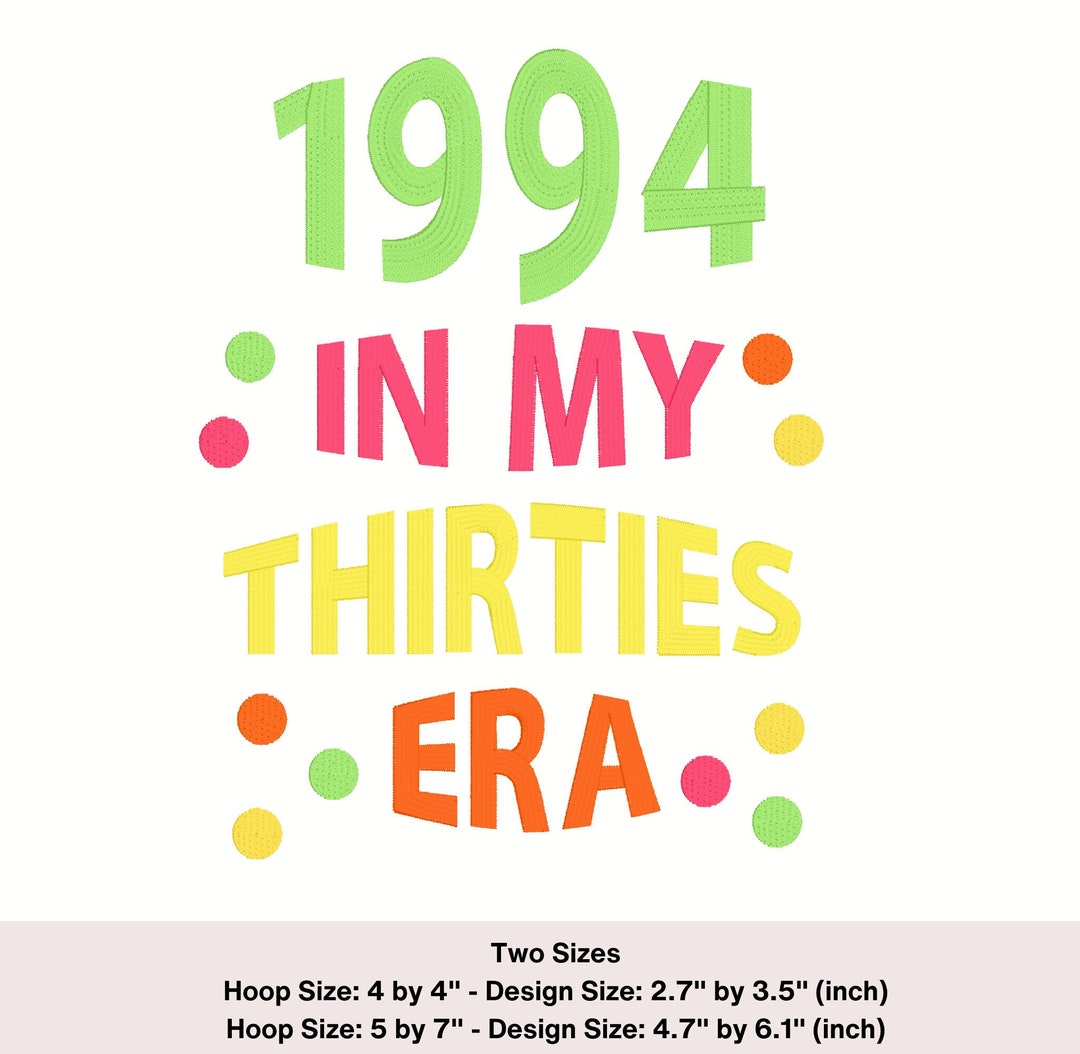 1994 in My Thirties Era Machine Embroidery Design. Machine Embroidery ...