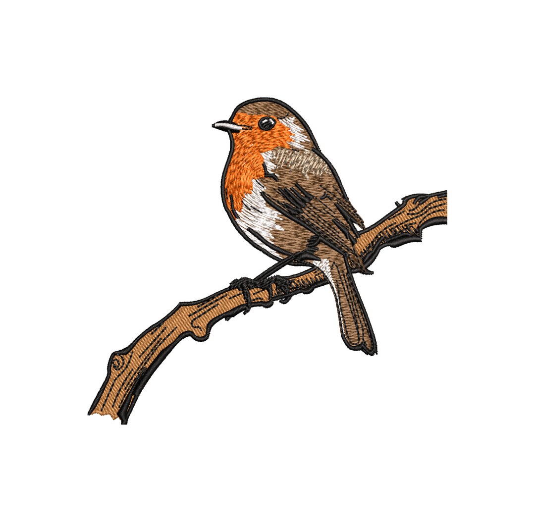 Robin Bird Machine Embroidery Design, Robin Digital Download 4 by 4 ...