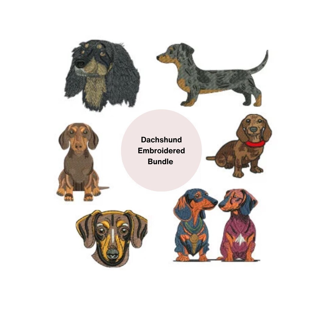 Dachshund Embroidery Designs: Sausage Dog Bundle (digital Download) - Etsy