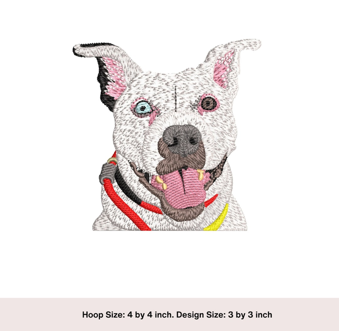 Realistic Staffordshire Terrier Dog Embroidery Design (digital Download ...