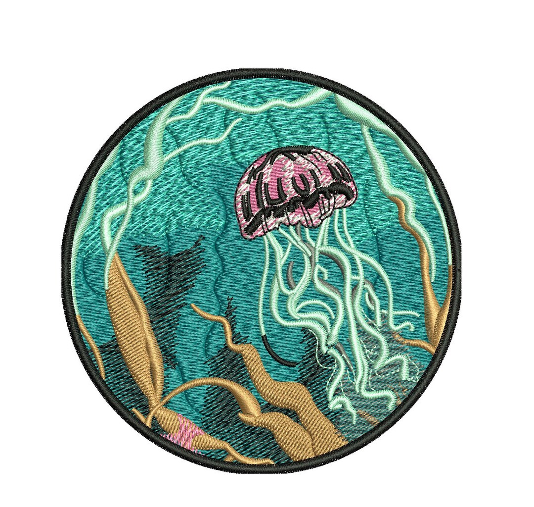 Jelly Fish Ocean Embroidery. Machine Embroidery Digital Download ...
