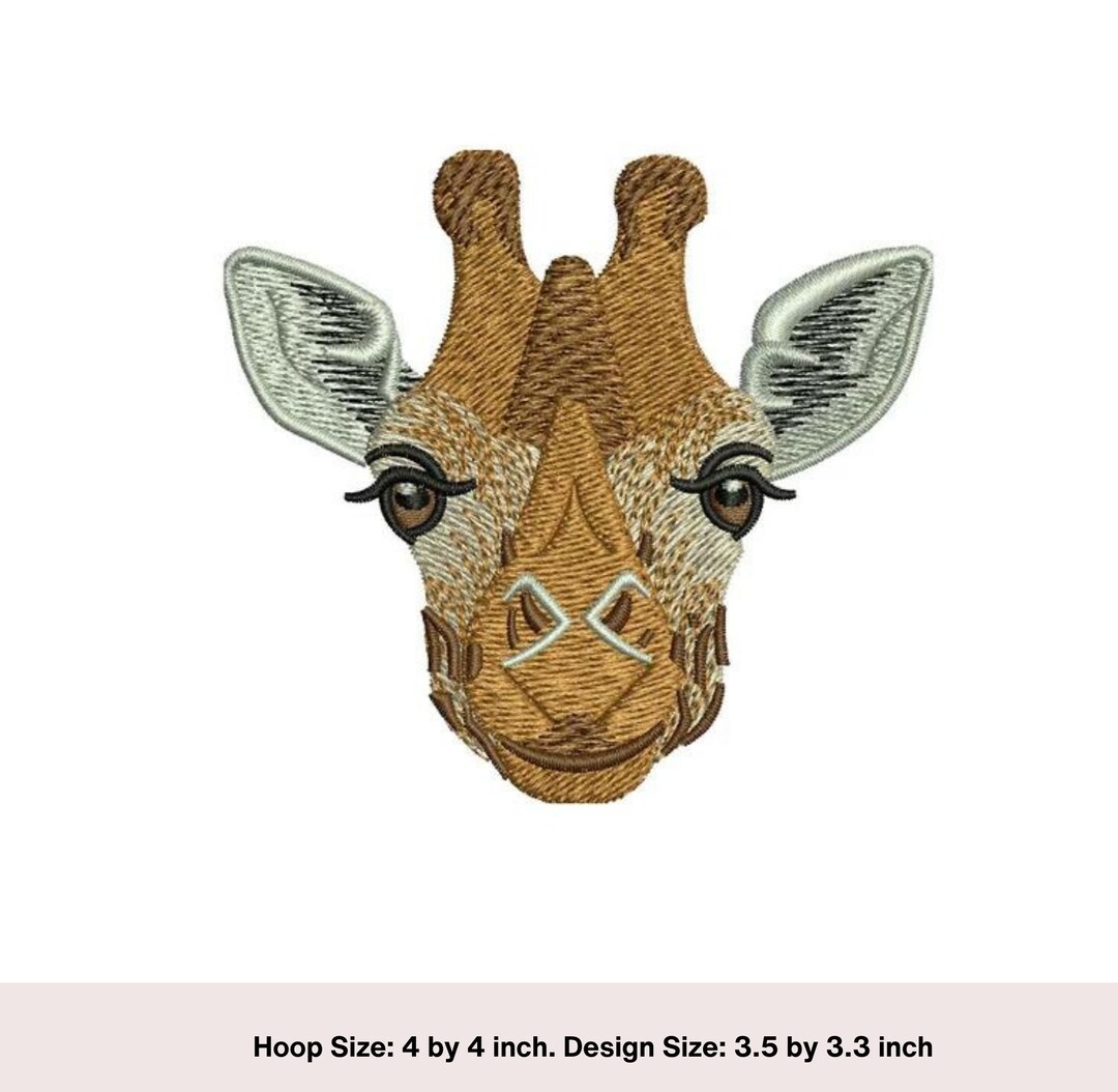 Realistic Giraffe Head Machine Embroidery Design (digital Download) - Etsy
