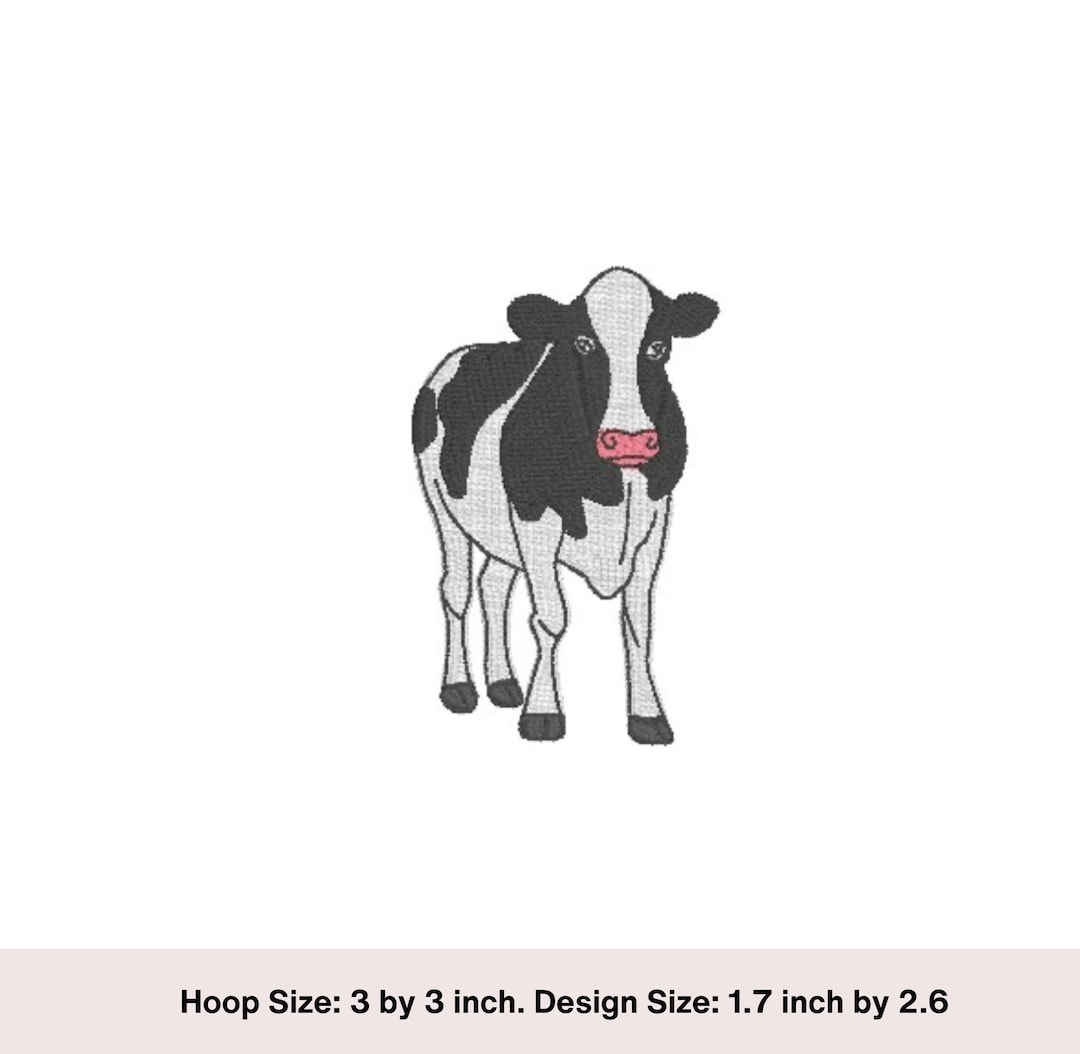 Dairy Cow Embroidery Design: Farm Animal Pattern (digital Download) - Etsy