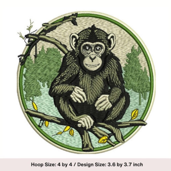 Embroidery Monkey Design - Etsy