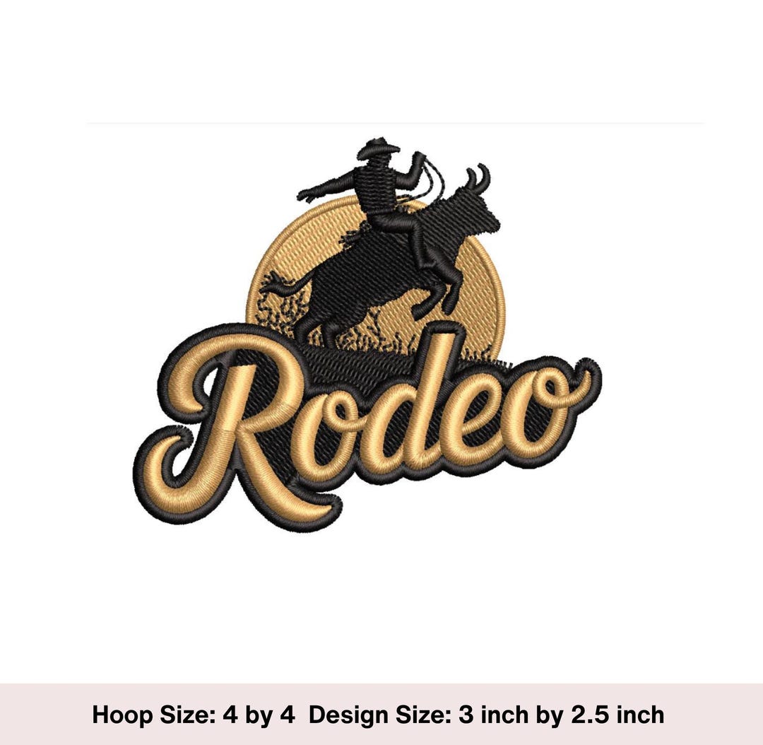 Rodeo Cowboy Embroidery Design: Western Horse (digital Download) - Etsy