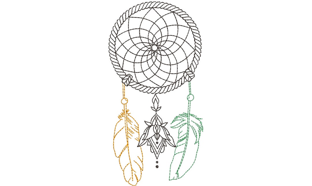 Dream Catcher Machine Embroidery Design Digital Download Mystical ...