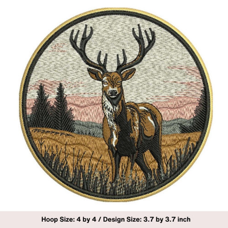 Deer Embroidery - Etsy