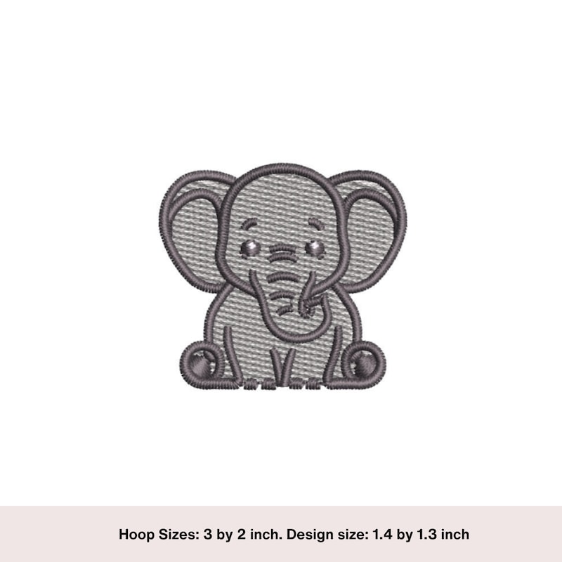 Elephant Embroidery - Etsy