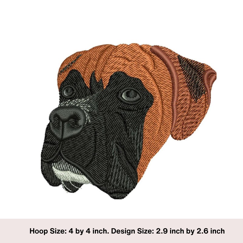 Boxer Dog Embroidery - Etsy