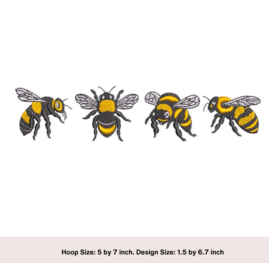 Bumble Bee Embroidery Design. Bumble Bee Border Machine Embroidery ...