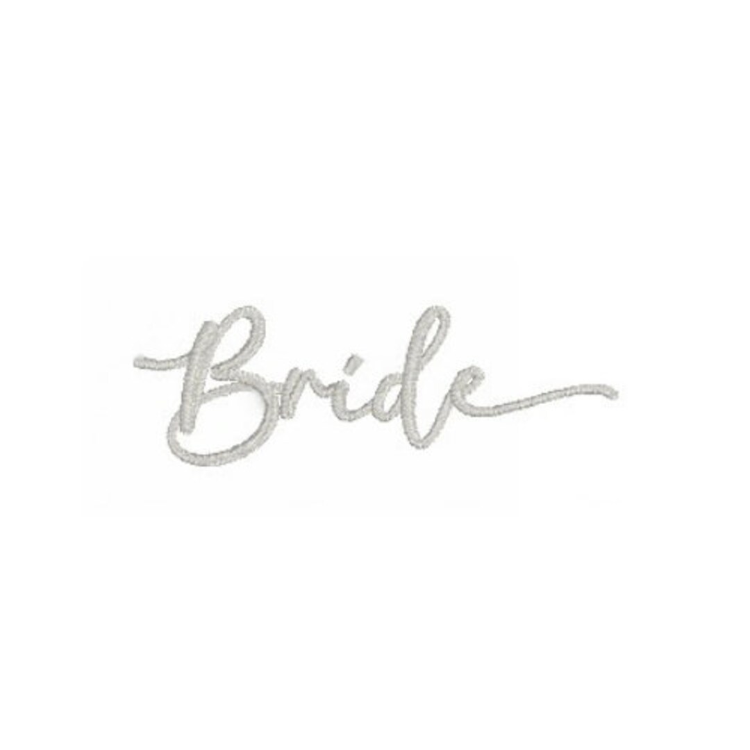 Elegant Bride Text Embroidery Design. Wedding Machine - Etsy