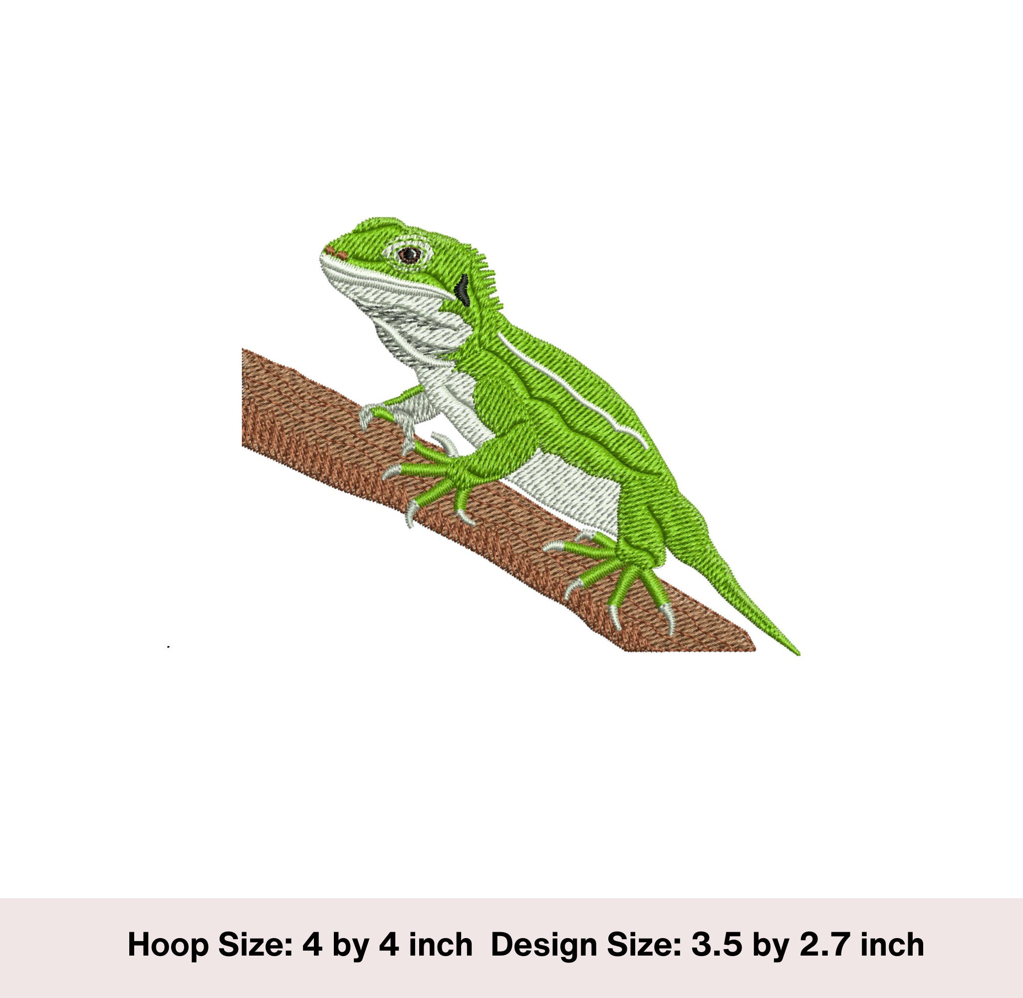 Lizard Machine Embroidery Design: Reptile Art, 4x4 Hoop (digital ...
