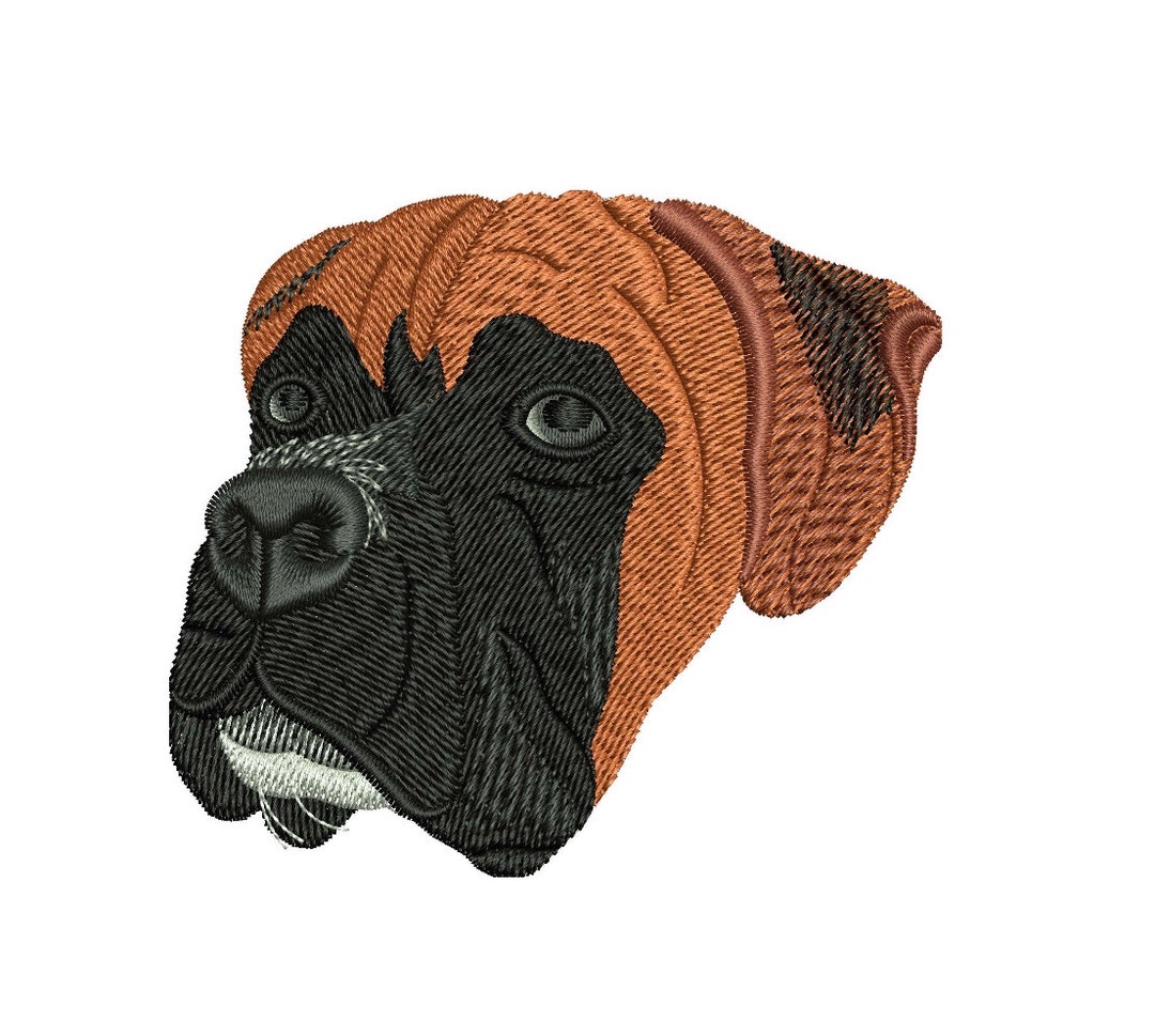 Realistic Boxer Dog Embroidery Design, Machine Embroidery Design. Dog ...
