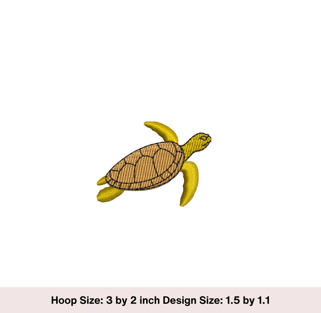 Mini Turtle Machine Embroidery Design: Sea Life (digital Download) - Etsy