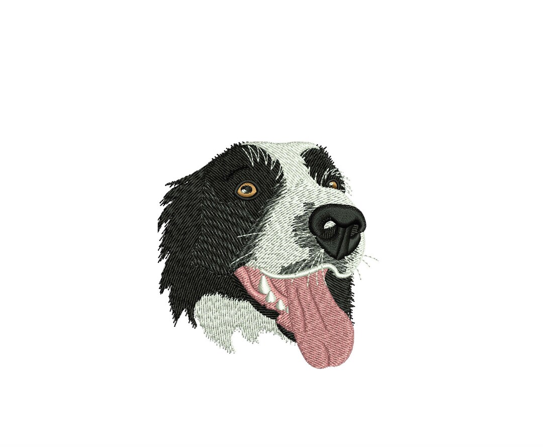 Border Collie Machine Embroidery Design, Digital Download. Realistic ...