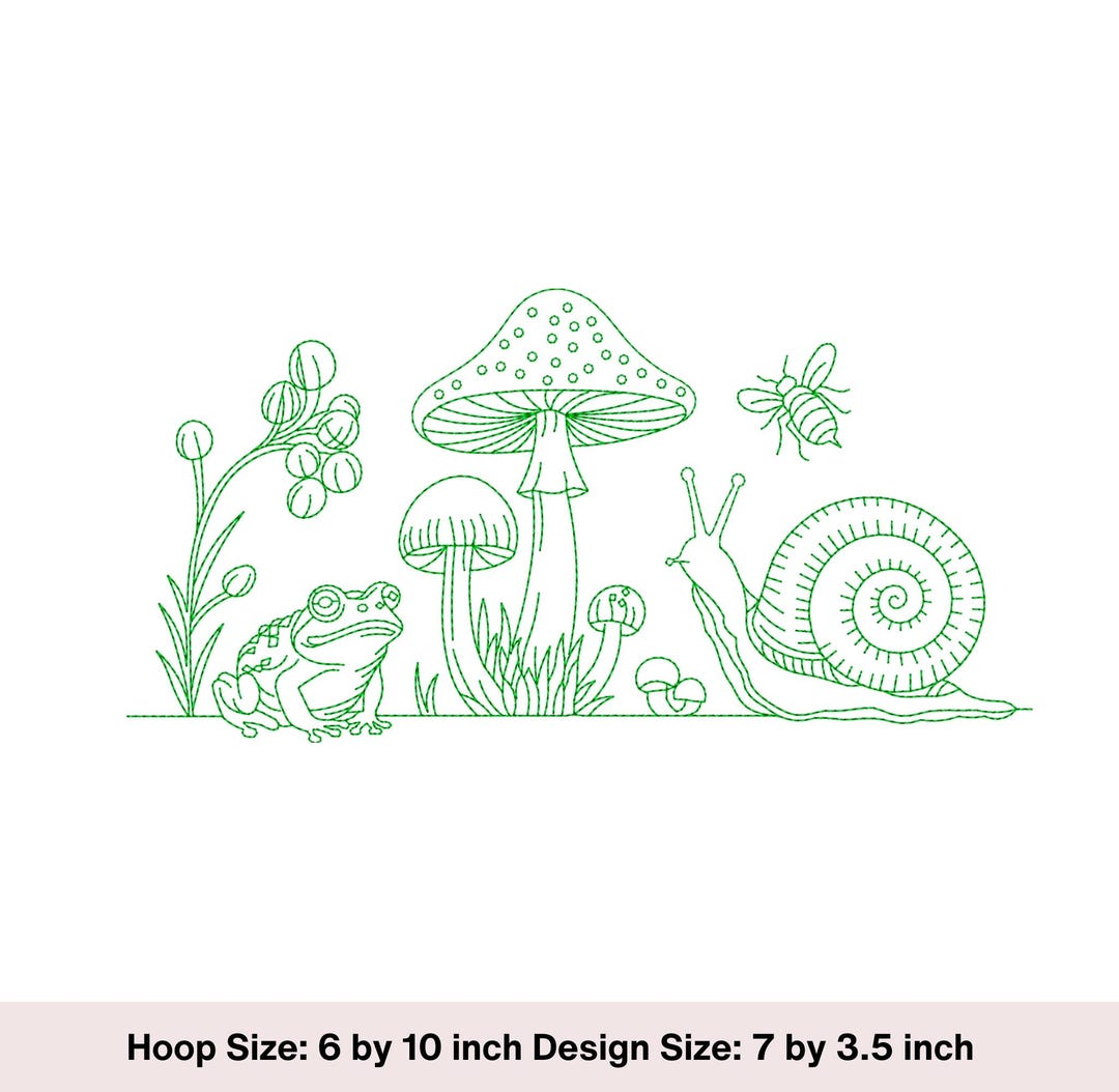 Forest Machine Embroidery Design, Line Art Machine Embroidery Design ...