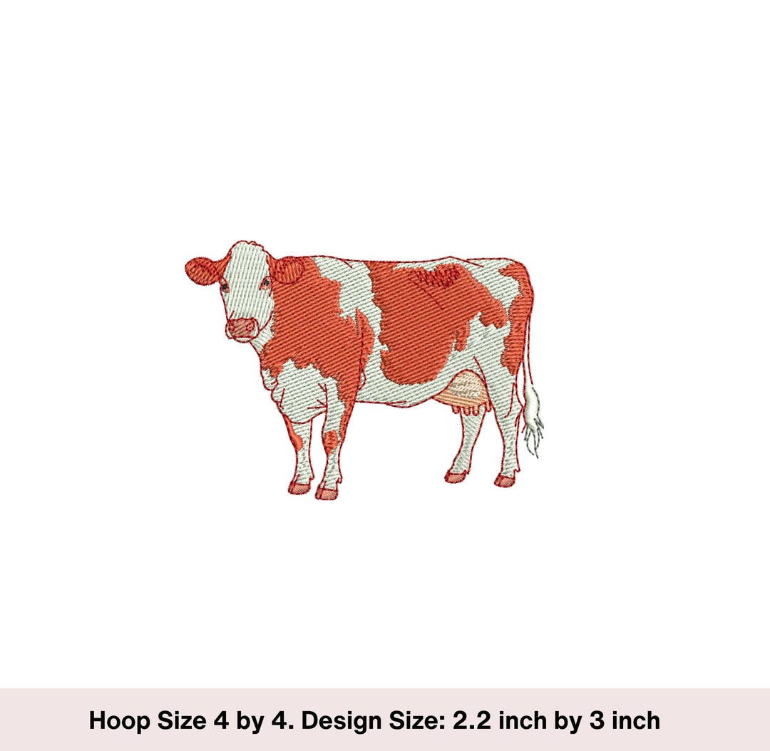 Hereford Cow Embroidery Design. Digital Download for Machine Embroidery ...